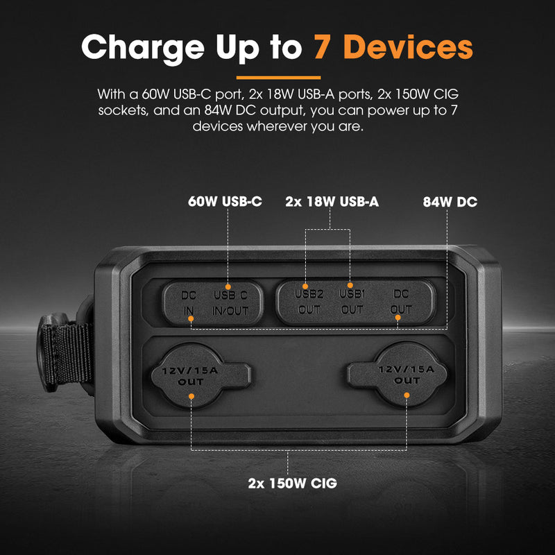 San Hima 24Ah Lithium Portable Power Pack Build-in LED Lights Outdoor