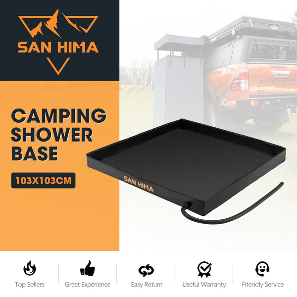 San Hima Camping Shower Tent Base 1.03x1.03M Foldable & Portable RV Aw