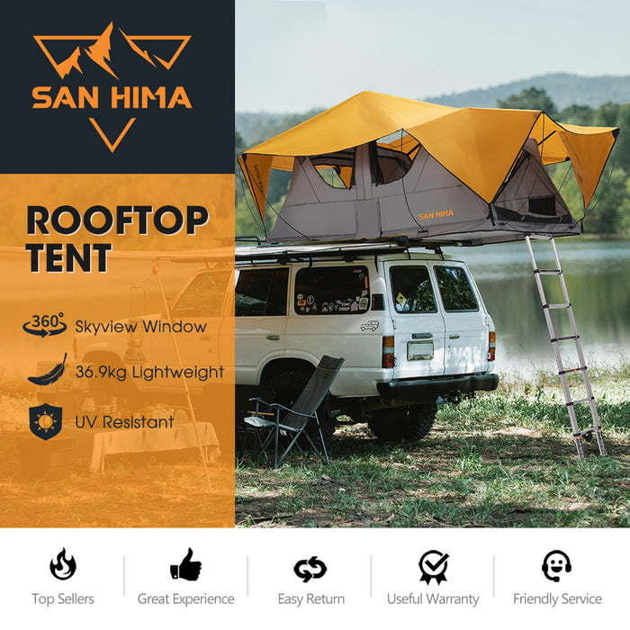 San Hima Alpine Rooftop Tent With Ladder Outdoor Camping Waterproof Ca