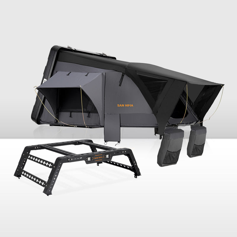 San Hima Jervis Rooftop Tent Hardshell With Ladder + Universal Ute Tub