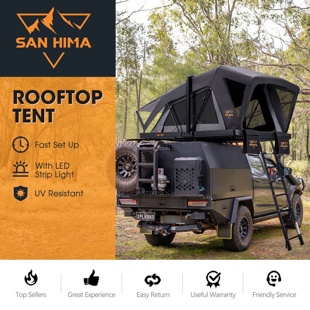 San Hima CapeTop Rooftop Tent Hardshell With Ladder Outdoor Camping 4W