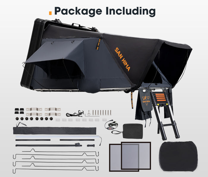 San Hima Jervis Pro Roof Top Tent Hardshell Side Opening With Ladder 4
