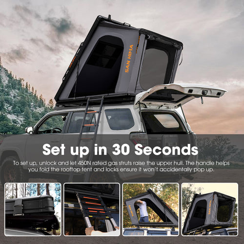 San Hima Kalbarri Gen 2 Roof Top Tent Hard Shell With Ladder + 250W So