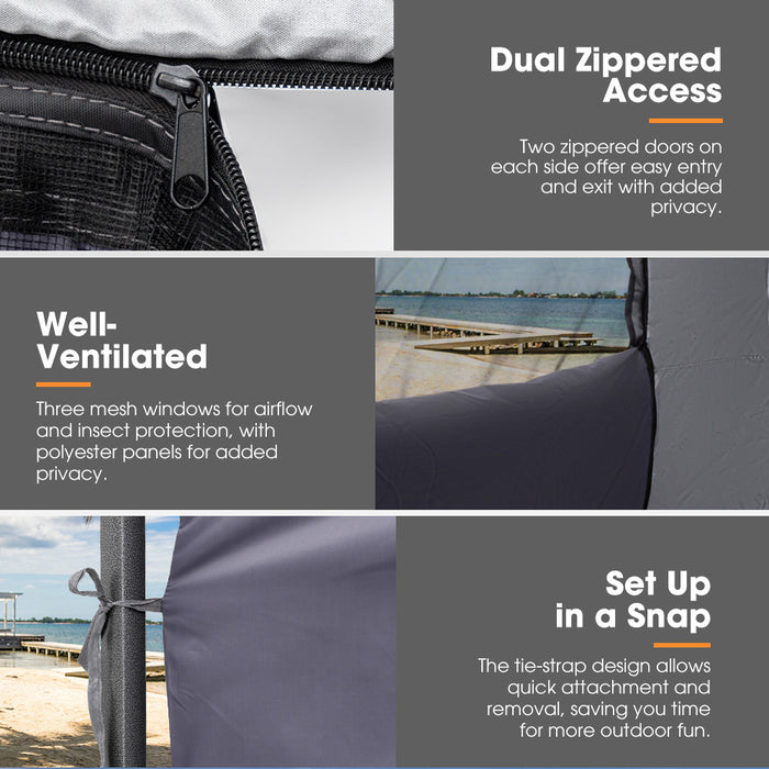 San Hima Portable Gazebo Inner Tent Waterproof 3m x 3m Outdoor Camping