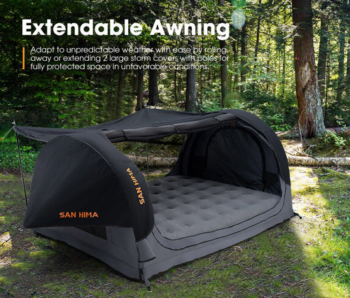 San Hima Double Air Swag Camping Swags Free Standing Dome Tent 22cm Ai
