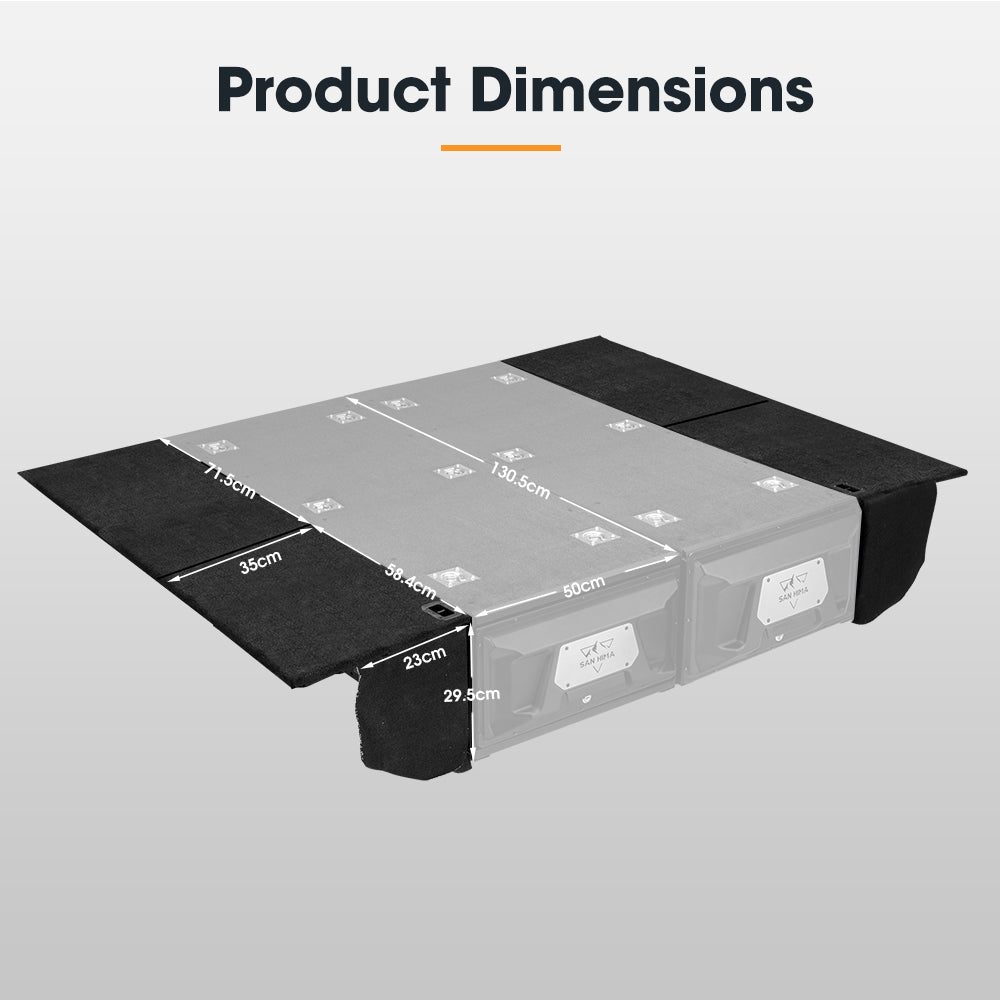 San Hima Universal Drawer Wing Kit Full DIY Kit For 1300mm 4WD Rear Dr