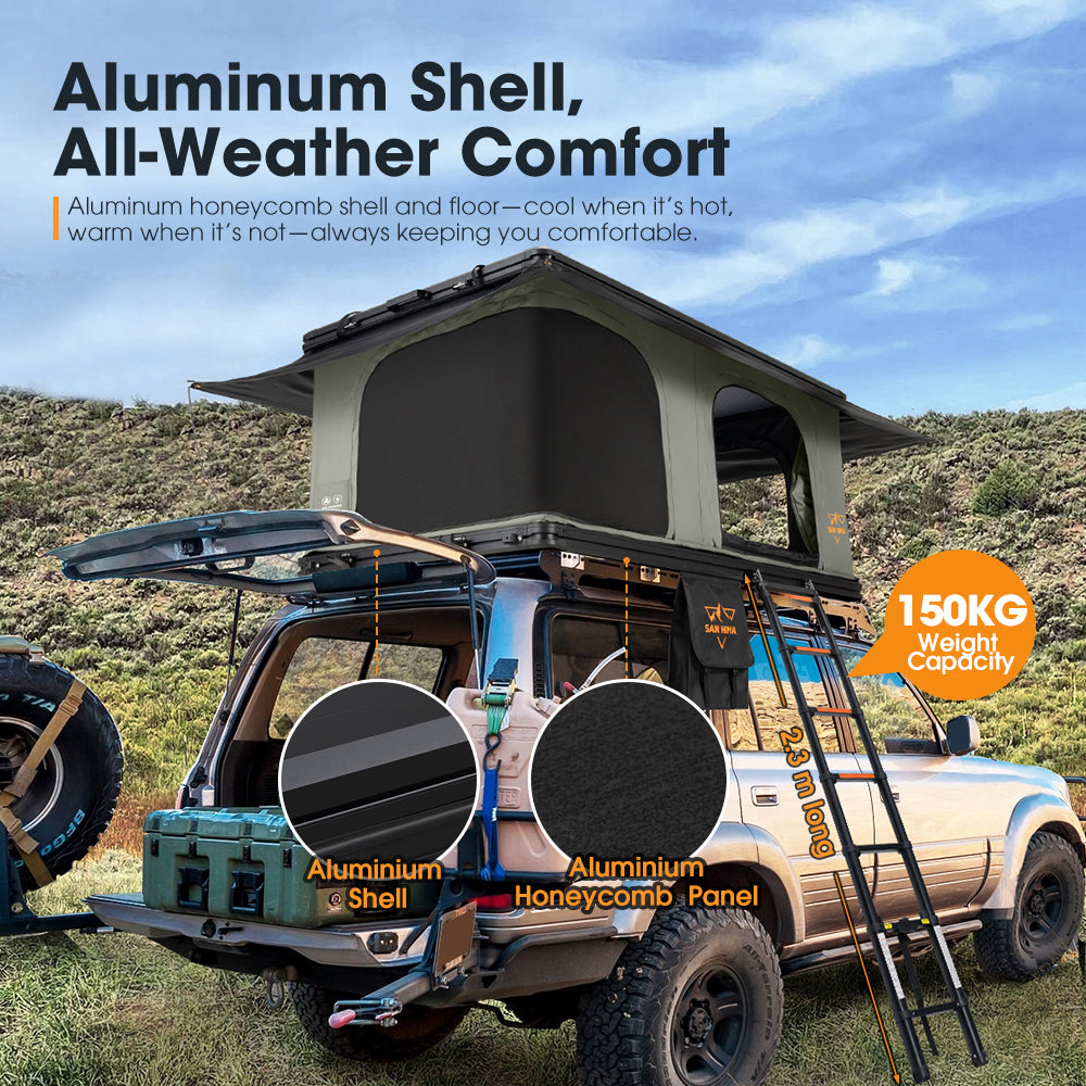 San Hima Gibb Rooftop Tent Hardshell With Ladder Outdoor Waterproof Ca