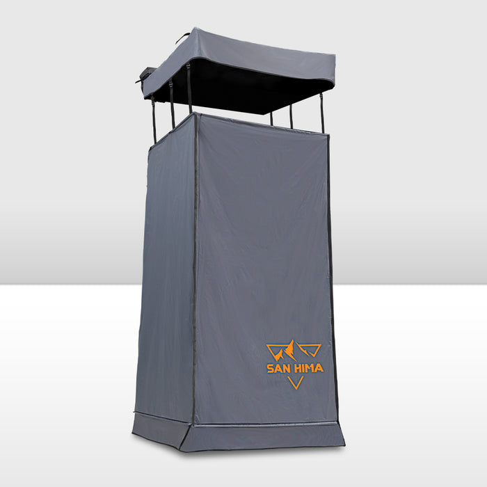 San Hima Awning Shower Tent Fold-Out Instant Ensuite Built-in LED Camp