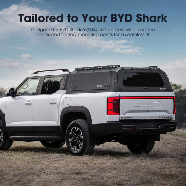 San Hima UTE Steel Canopy For BYD SHARK 6 2024-Current Dual Cab